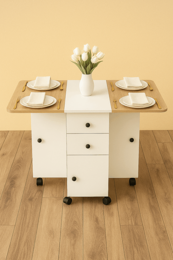 HOMCOM Folding Dining Table: Diseño Expandible y Medidas Adaptables ...